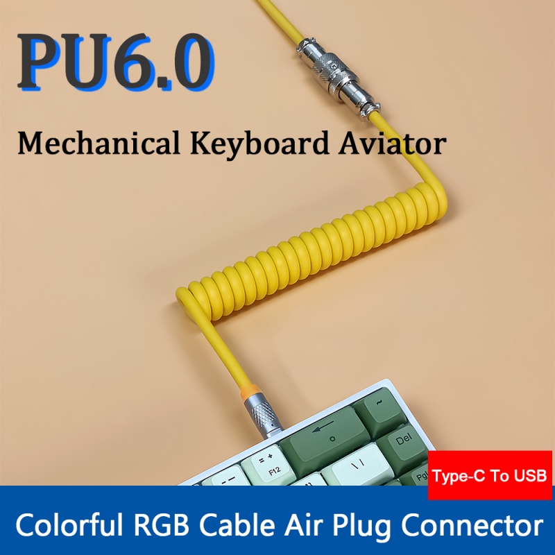 Mechanical Keyboard Coiled Cable Wire Type C USB Cable Custom Gaming ...