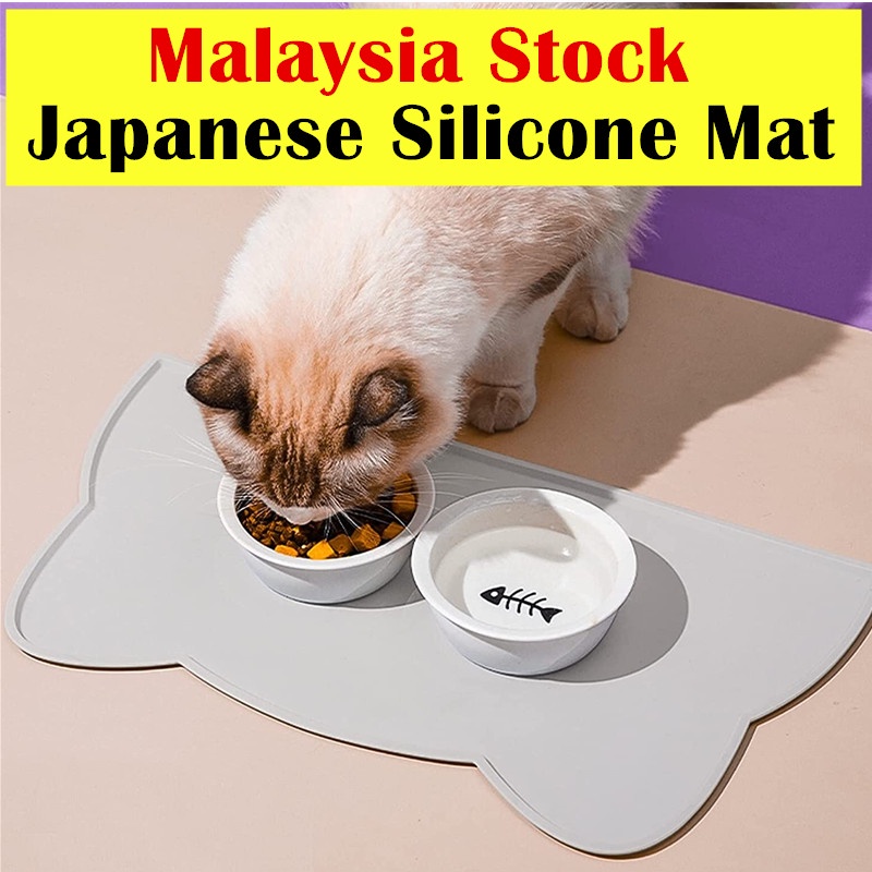 Japanese Style Pet Silicone Food Mat Anti Split Mat Alas Mangkuk Kucing ...