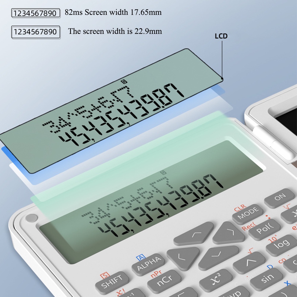 Scientific Calculator with Writing Pad 6 Inch LCD Screen Foldable ...