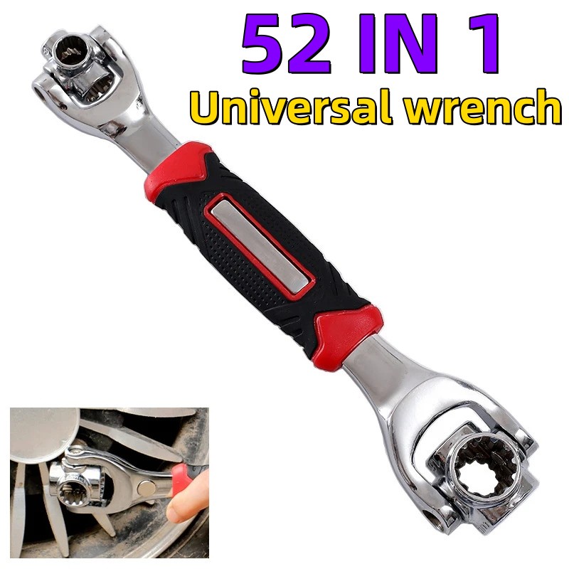 52 IN 1 Universal Wrench Torque 360°Rotation Multi-functional Tool ...