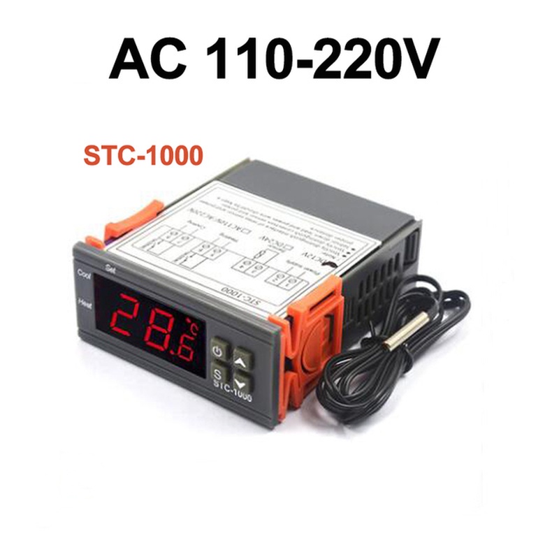 Digital Temperature Controller Thermoregulator Thermostat Incubator Relay LED 10A Heating ...