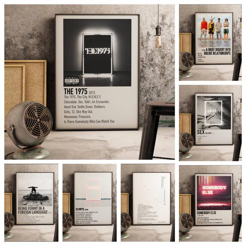 The 1975 music album cover Poster Home Bedroom Wall Decor | Shopee Malaysia