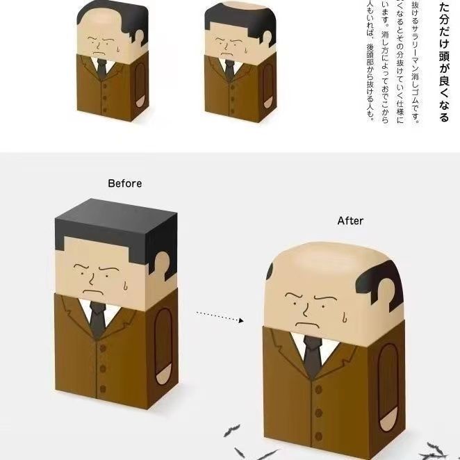 Bald Uncle Eraser Bald Eraser Creative Work Spoof Social Animal Primary ...