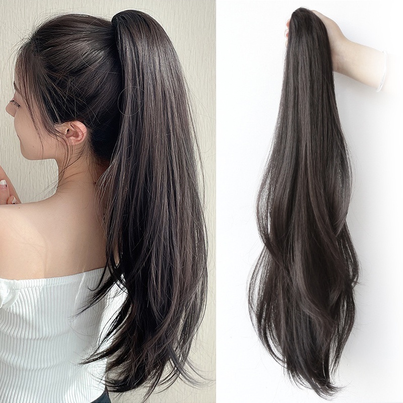 Synthetic Claw Clip Women's Ponytail Wig 24 Inch Long Curly Ponytail ...