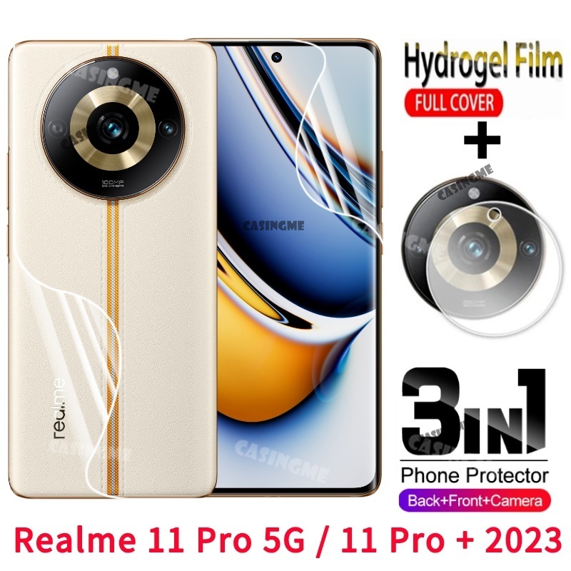 Realme 11Pro 11Pro+ 5G 2023 3in1 Soft Screen Protector Rear Camera Protective Hydrogel Film For ...