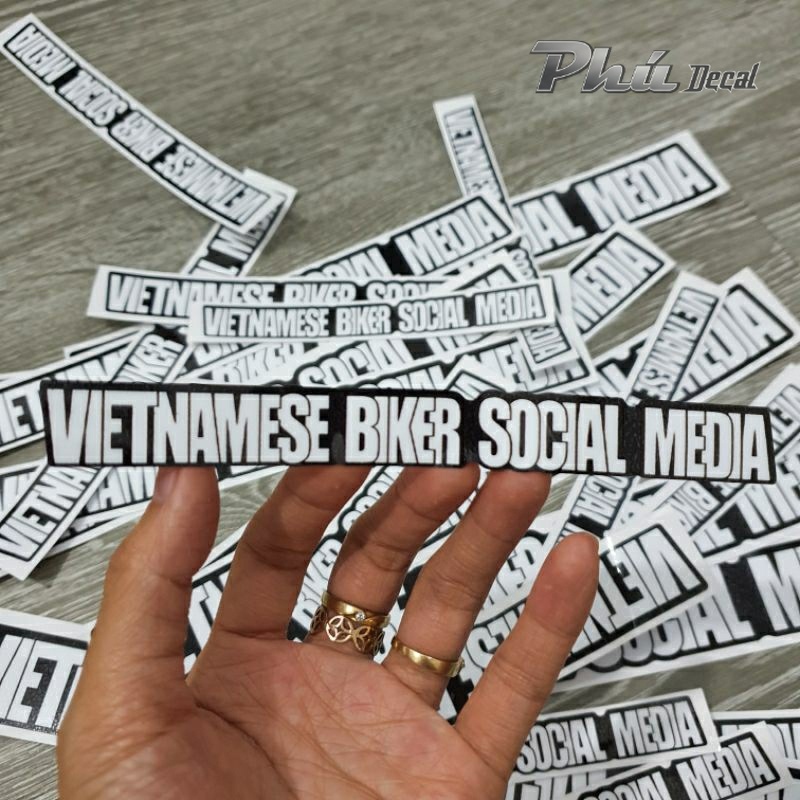 1 logo sticker with Vietnamese Biker Social Media logo, many sizes, car ...