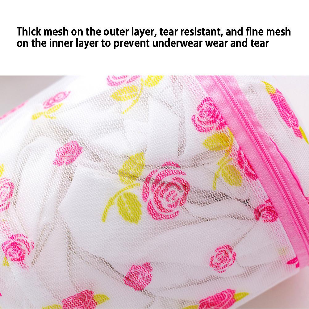 New Fine Mesh Zip Laundry Bag With Holder Floating Underwear Laundry ...