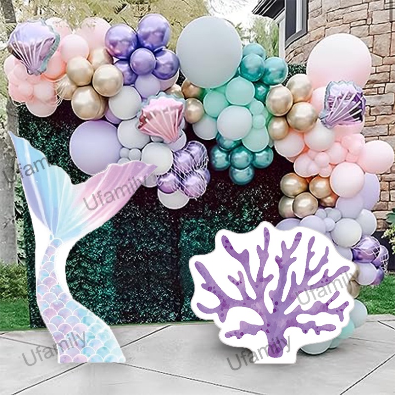 Mermaid Ocean Theme Backdrops KT Board Birthday Party Decoration ...