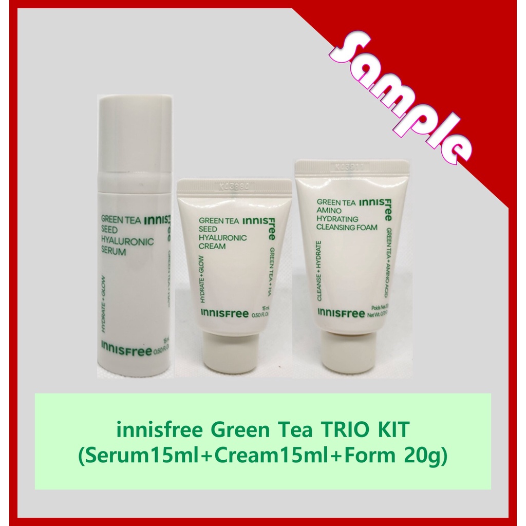 [SAMPLE] innisfree Green Tea TRIO KIT(Serum15ml+Cream15ml+Form20g) #11 ...