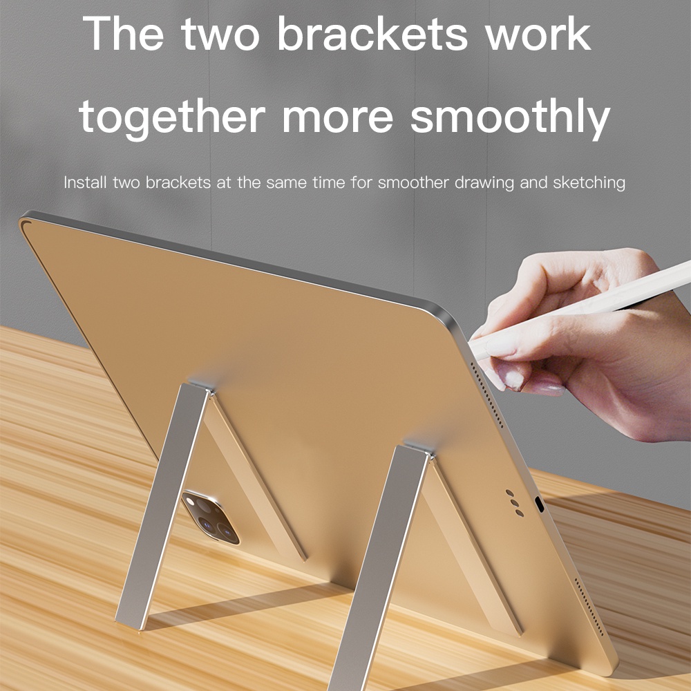 KEYSION Durable Mini L Shaped Tablet Stand Foldable Aluminium Alloy ...