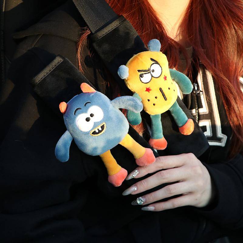 Car Cartoon Ugly and Cute Little Monster Safety Belt Shoulder Pad Car ...