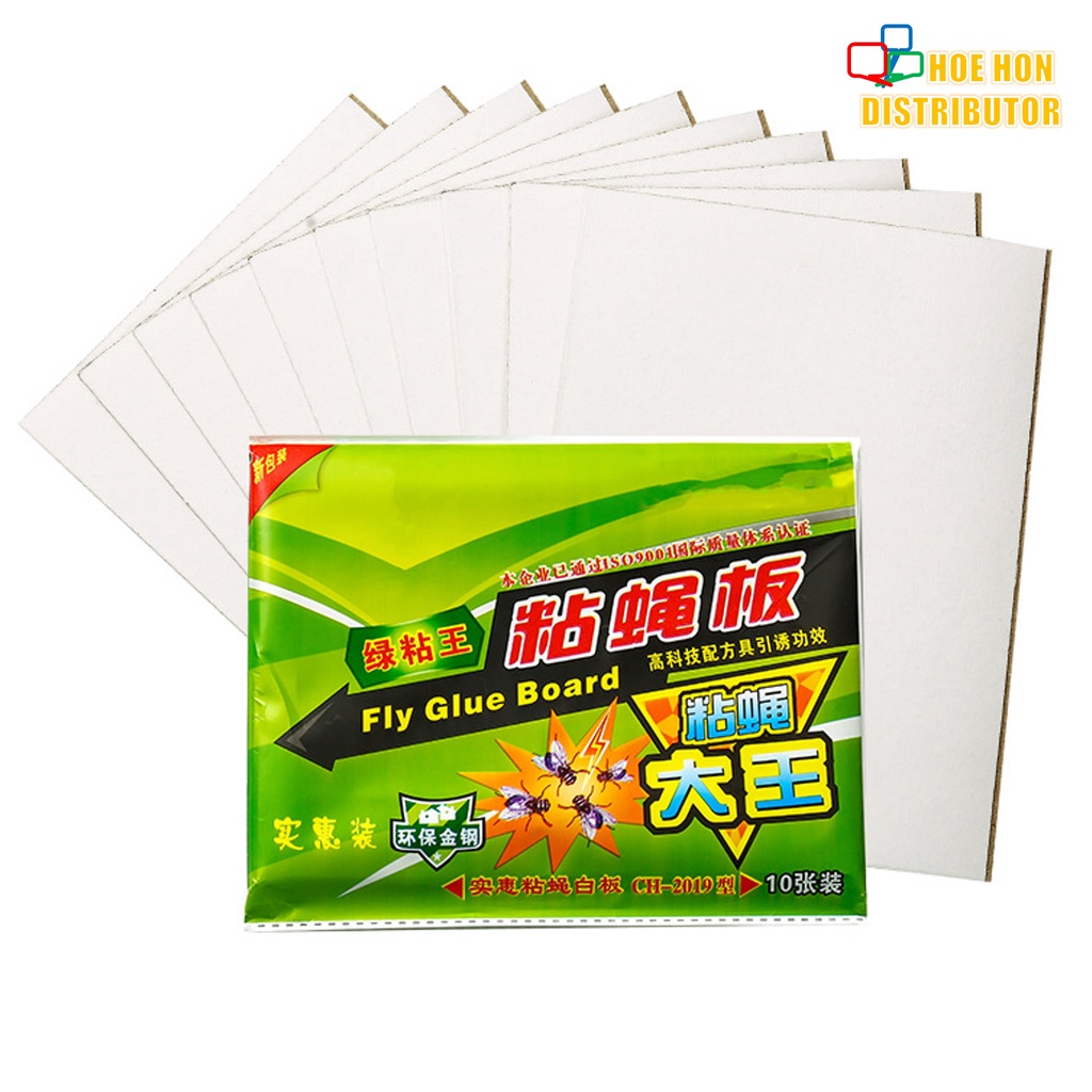 Fly Trap Glue Board Sheet 10pcs Lizard Cockroach Ants Pest Control Kuat ...