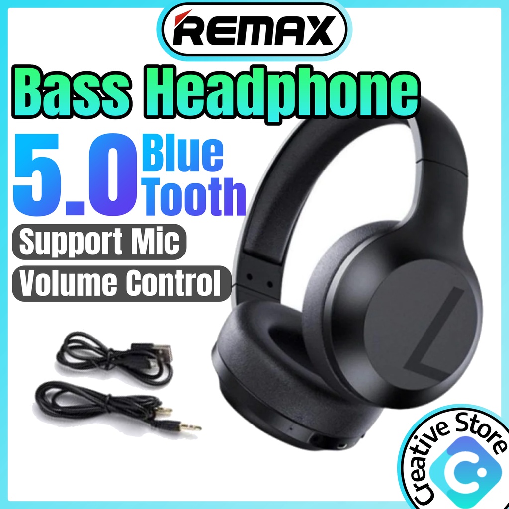 Original Remax Wireless Headphone Bass Headphone HIFI Audio Headphone ...