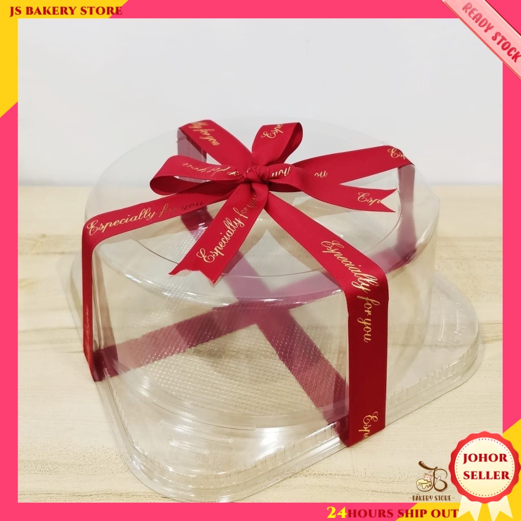 【JS Bakery Store】Transparent 8" Jelly Pudding Leak Proof Cake Box Cake ...