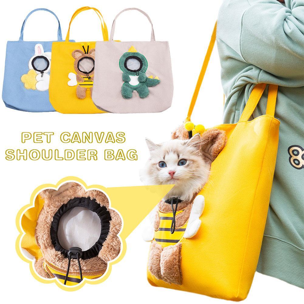 DODO Breathable Pet Canvas Bag Animal-Shaped Shoulder Bag Can Be ...