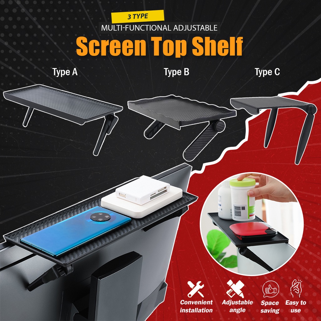 READY STOCK Adjustable Screen Top Shelf Riser Screen Caddy for Monitor ...