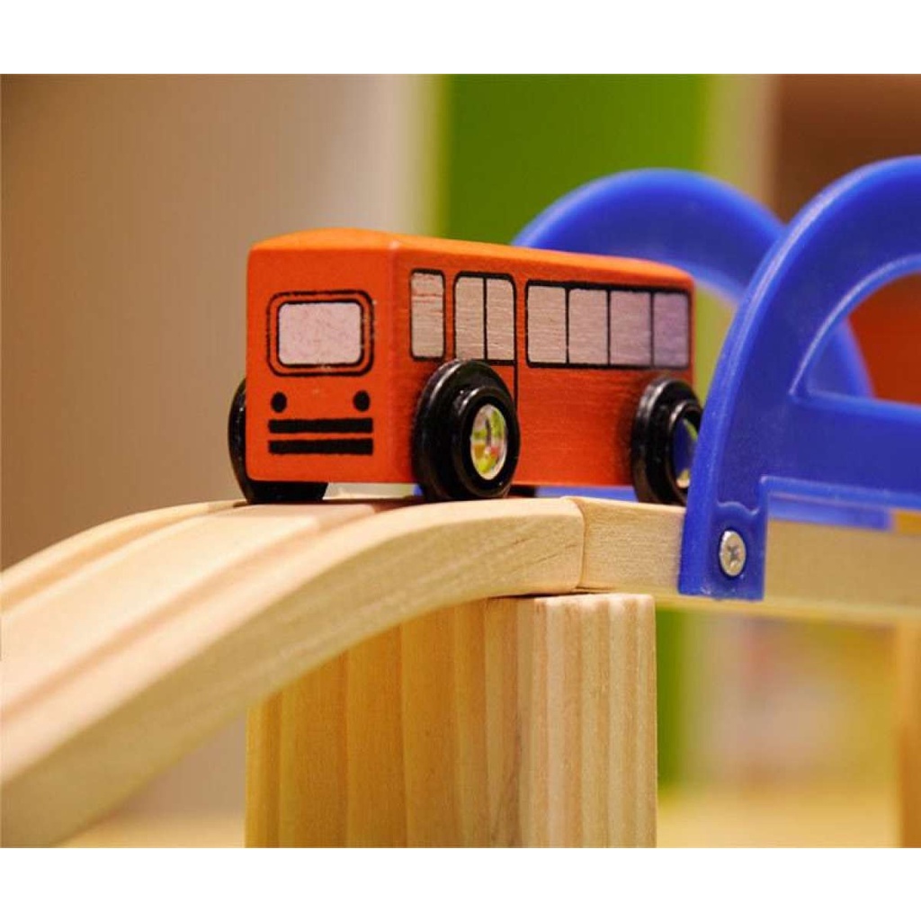 (SOLID WOOD) EW Premium Wooden Rail Track Road Multitrack DIY Wooden ...