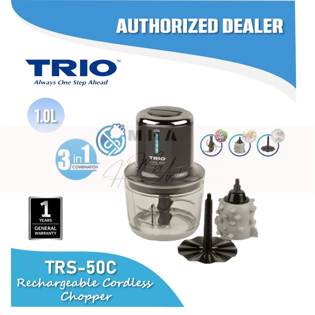 Trio Rechargeable Cordless Chopper TRS-50C TRS50C Chopper | Shopee Malaysia