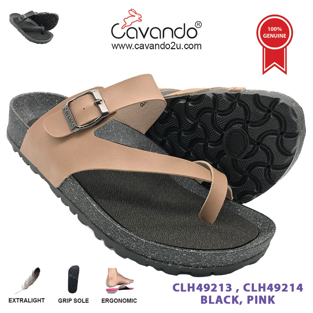 Cavando Women's Sandals CLH49213 / CLH49214 (Black / Pink) | Shopee ...