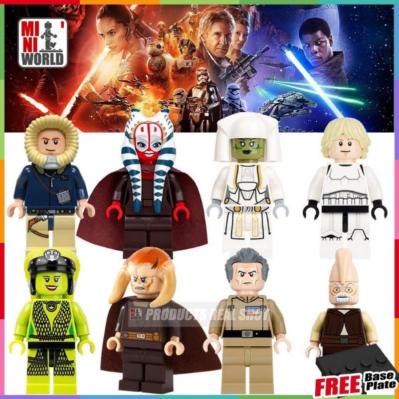 Star Wars Minifigures Shaak Ti Han Solo Luke Oola Saesee Tiin Moff ...