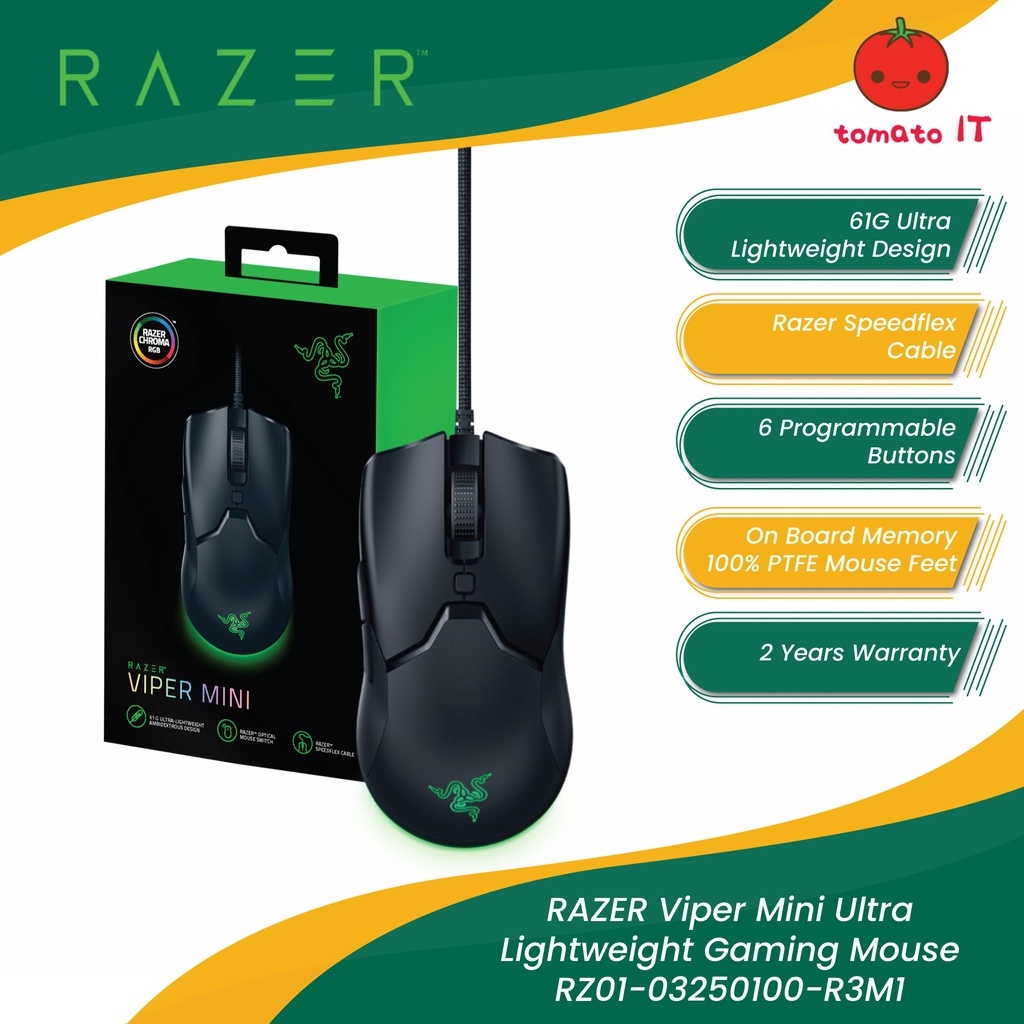 RAZER Viper Mini Ultra-Lightweight Gaming Mouse - RZ01-03250100-R3M1 ...