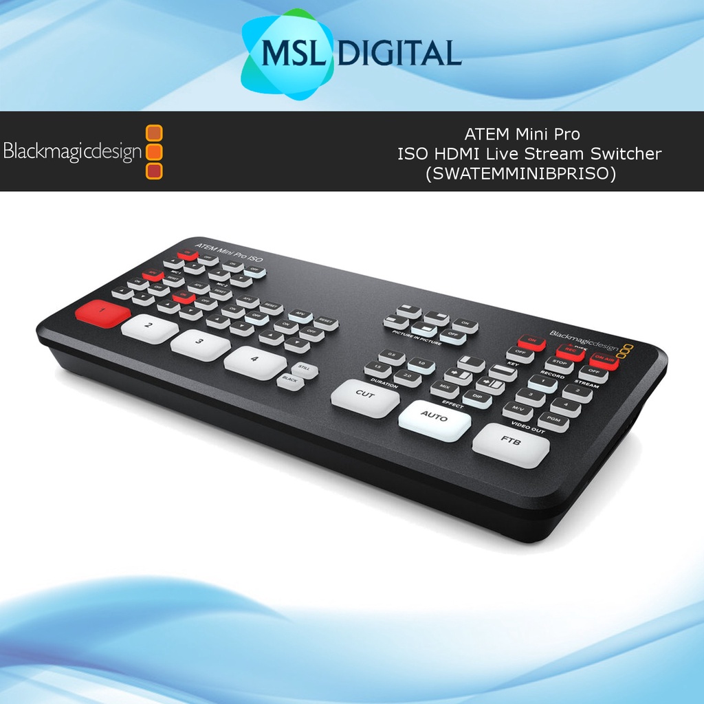 Blackmagic Design ATEM Mini Pro ISO HDMI Live Stream Switcher ...