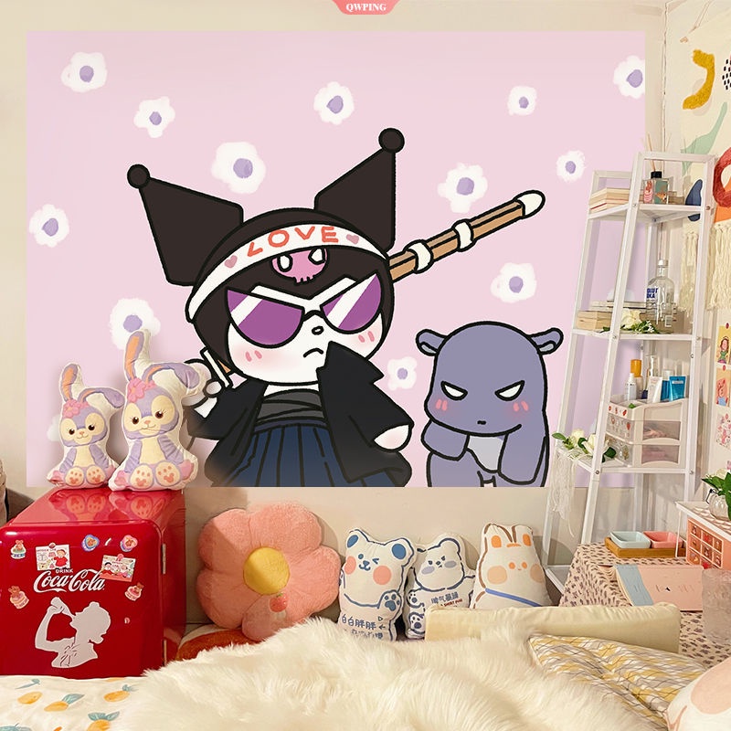 Kuromi Wallpaper Removable Peel and Stick Cartoon Wall Decals ...