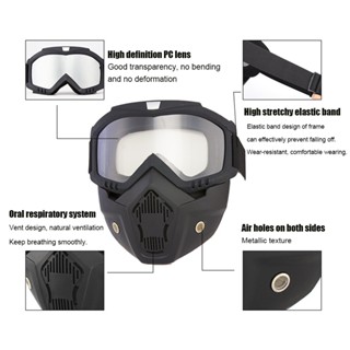 Motorcycle Goggles Removable Mask Windproof Motocross Eyewear Motor ...