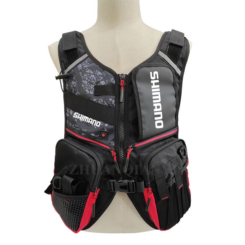 Shimano Multifunctional Outdoor Men's Adjustable Multi-Pockets Fishing ...