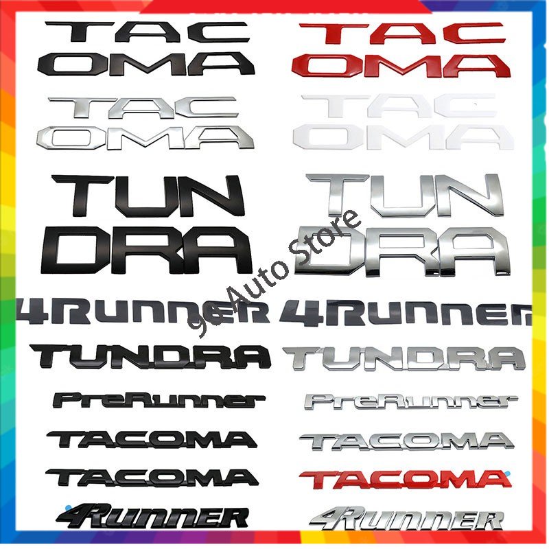 ‍🔥Modified Tacoma 4Runner Tundra Prerunner 3D ABS Car Rear Sticker for ...