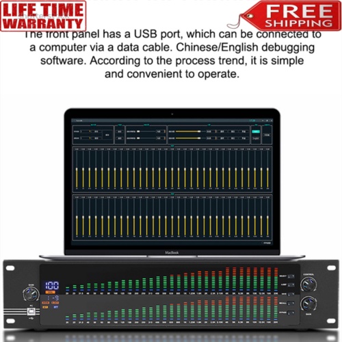 EQ-323 2U Dual 31-band Graphic Equalizer Spectrum Equalizer for Home ...