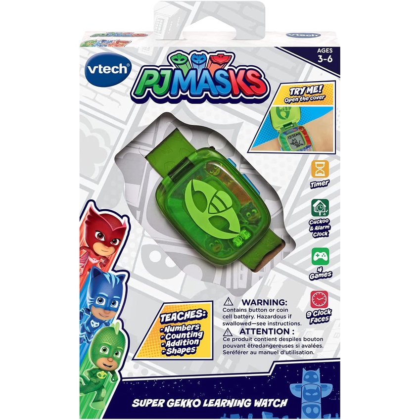 T18-06-0949-036T VTech PJ Masks Super Gekko Learning Watch - Gekko ...