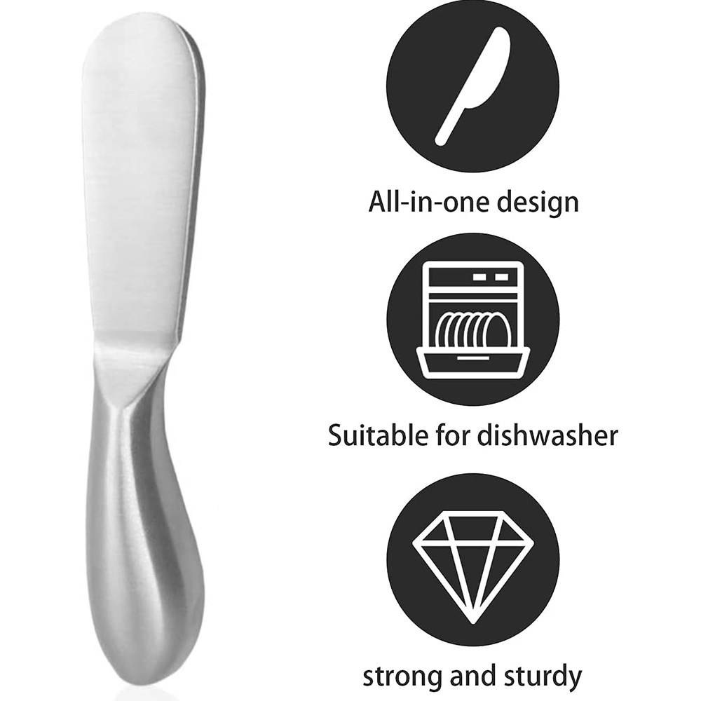 Stainless Steel Hollow Handle Cheese Dessert Cream Jam Spreaders Butter ...