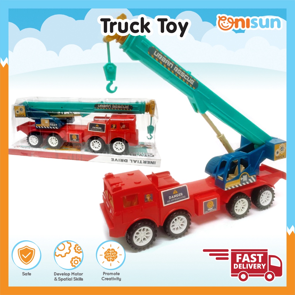 Kids Boy Girl Fun Large Size Rotatable Crane Truck Vehicle With ...