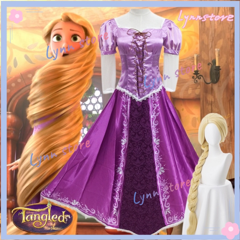 Disney The Princess Tangled Cosplay Dress Adult Kids Women Halloween ...