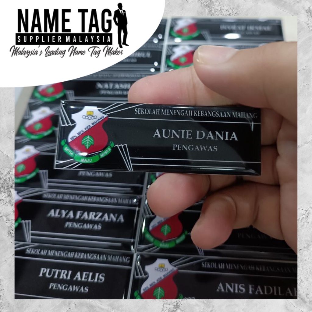 Name Tag Epoxy SMK MAHANG Arcylic | MAGNET & PIN | Shopee Malaysia