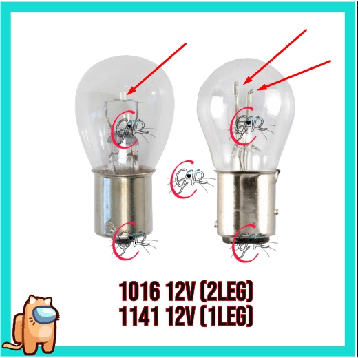1016 1141 12V (1LEG)(2LEG) BRAKE LIGHT BULB SIGNAL BULB REVERSE BULB ...