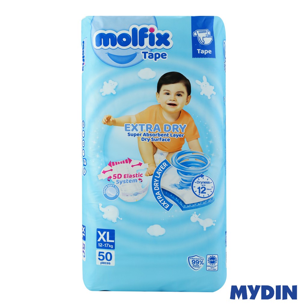 Molfix Extra Dry Tape XL50 | Shopee Malaysia
