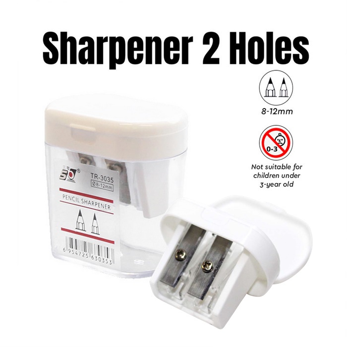 Pengorek Pengasah pensil | Mini Double Holes Sharpener | Shopee Malaysia