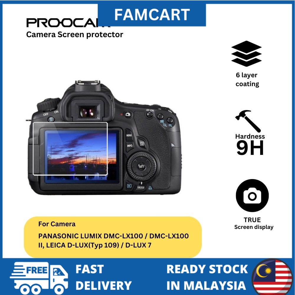 🔥READY STOCK🔥PROOCAM SPP-LX100 GLASS SCREEN PROTECTOR PANASIC LUMIX DMC ...