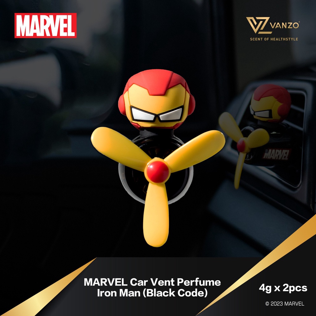 VANZO MARVEL SERIES CAR VENT PERFUME 4G X 2 (IRON MAN) - BLACK CODE ...