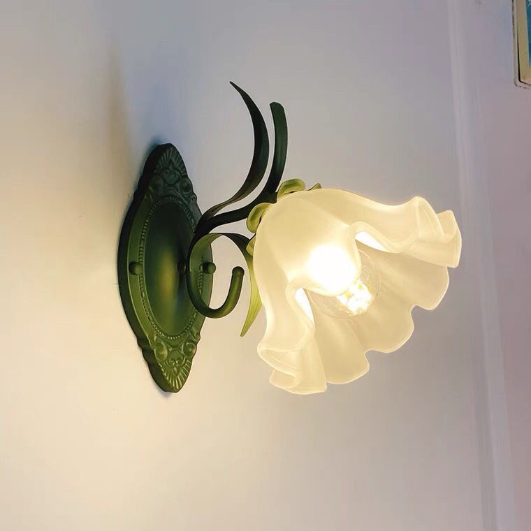 French Pastoral Style Flower Wall Lamp Living Room Background Wall ...