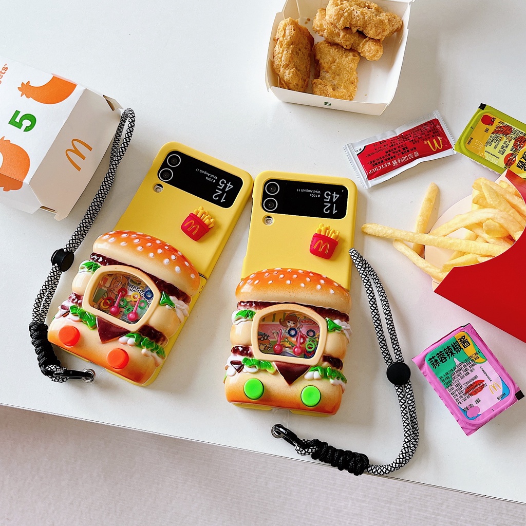 Cute 3D Casing With Strap for Samsung Galaxy Z Flip 4 Z Flip 3 Premium ...