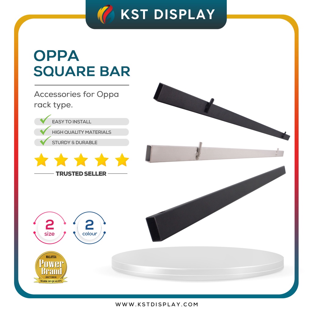 Oppa SQ Bar / Square bar for hanging clothes / Railing Bar / Hanging ...