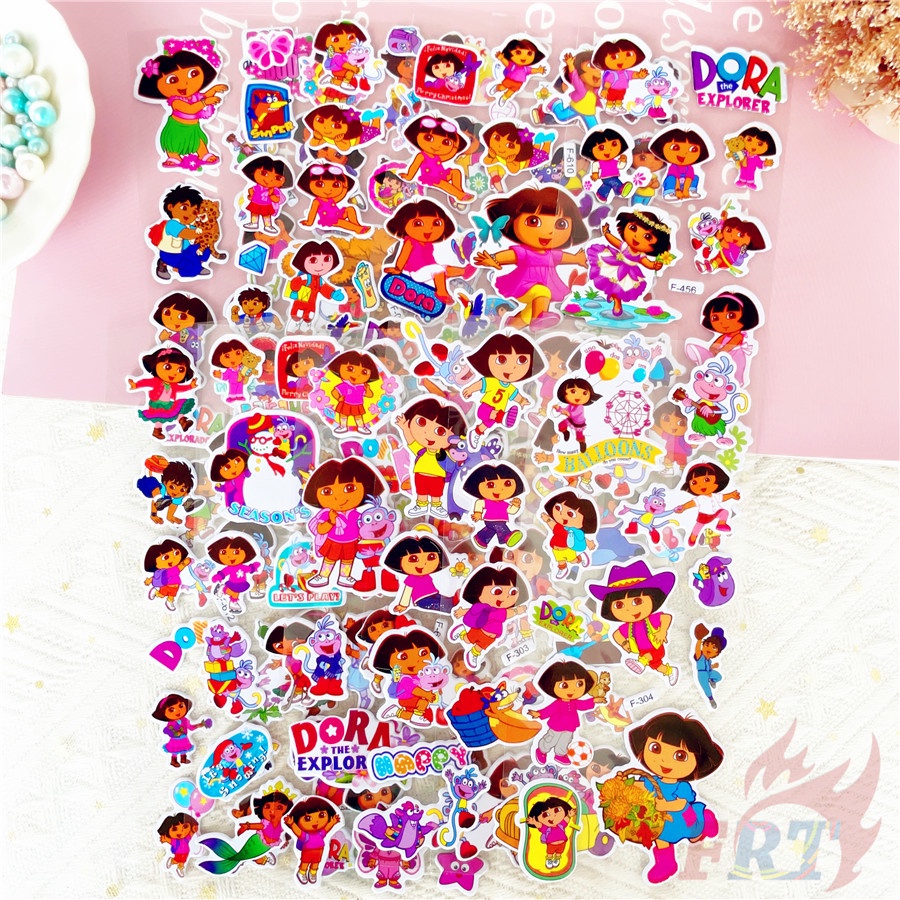 Dora the Explorer Series 01 DIY Rewards Sticker 12Sheets/set Cartoon 3D ...
