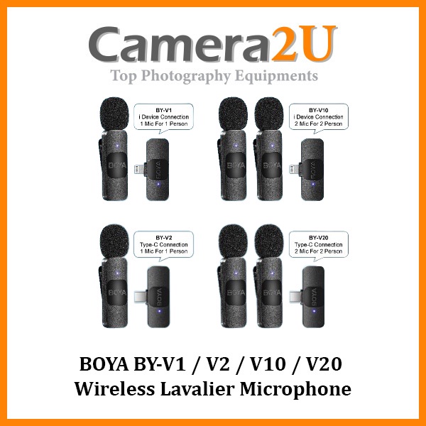 BOYA BY V1 / V2 / V10 / V20 Wireless Lavalier Microphone With Noise ...