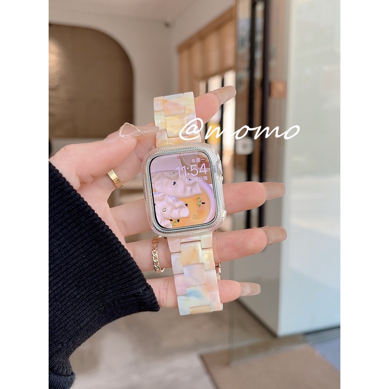 Resin iWatch Strap for apple watch band Series S8 Ultra S7 S6 S5 S4 S3 ...