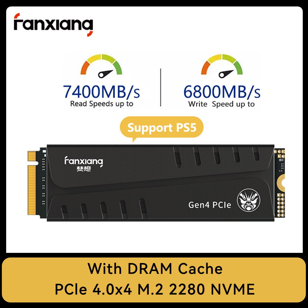 Original Fanxiang S770 SSD 7400MB/s PCIe 4.0 M.2 Nvme 500GB 1TB 2TB 4TB Hard Drive Internal ...