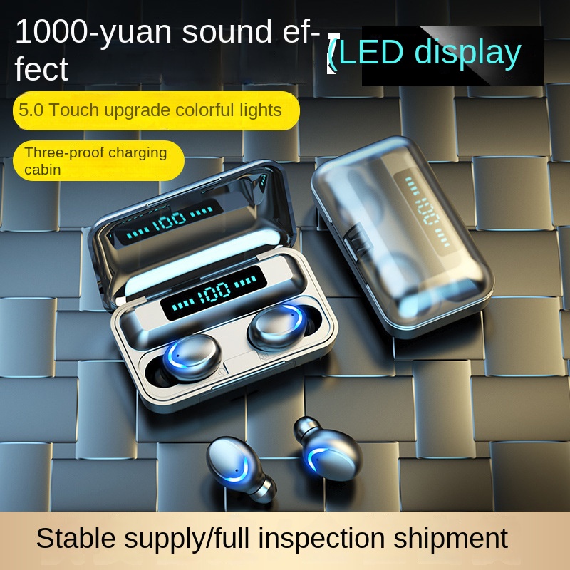 TWS Bluetooth earth touch F9-5 digital display TWS 5.1 wireless ...