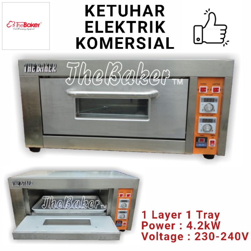 KETUHAR KOMERSIAL INDUSTRIAL ELECTRIC OVEN 1LAYER 1TRAY | Shopee Malaysia